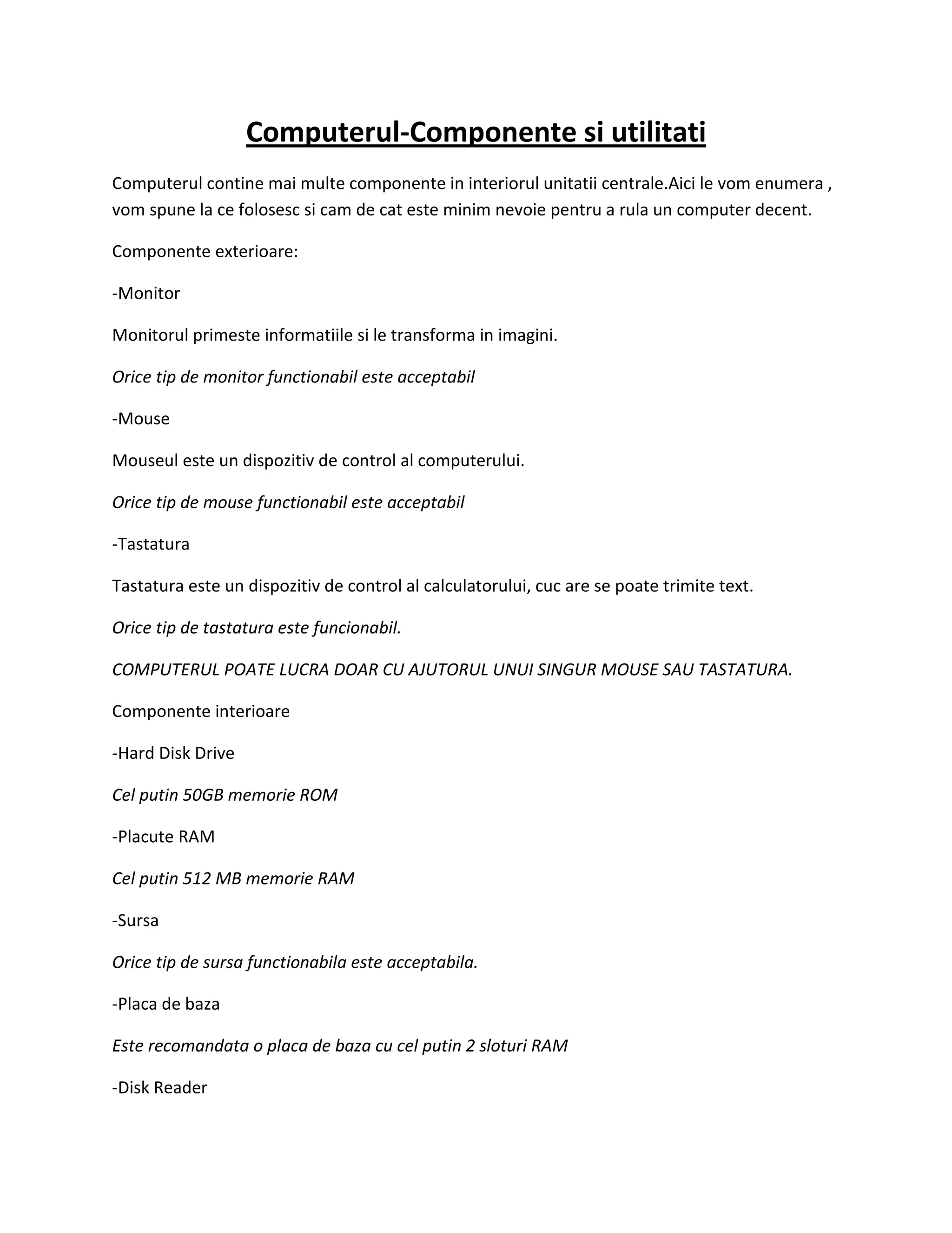 Componentele computerului si_utilitati | DOCX