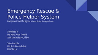 Component Level Design : Emergency Rescue & Police Helper | PDF