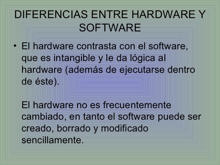 Diferencias Entre Hardware Y Software
