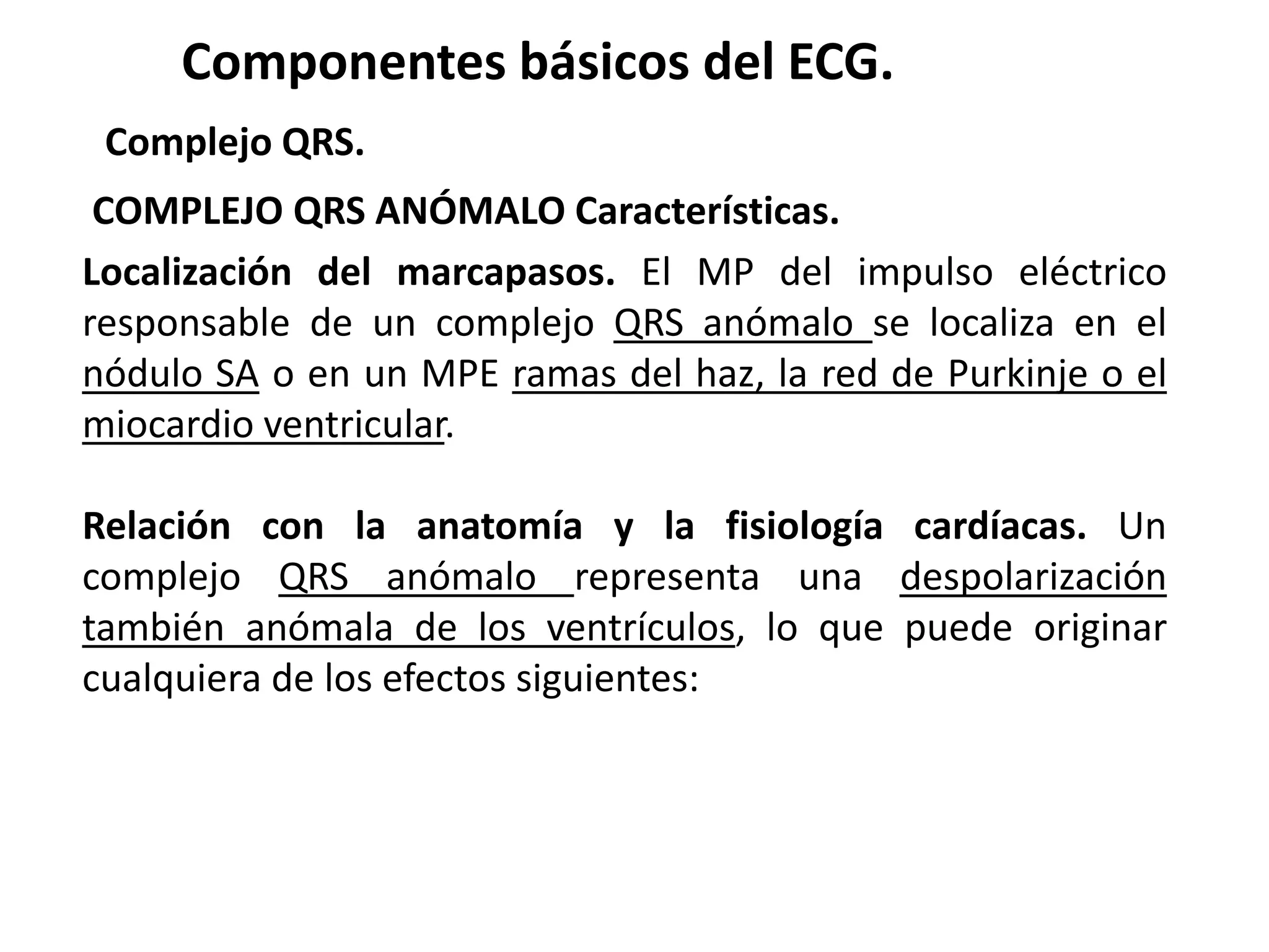 Componentes básicos del electrocardiograma | PPTX