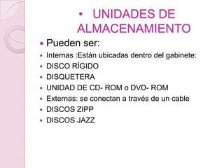 Componentes del gabinete | PPTX