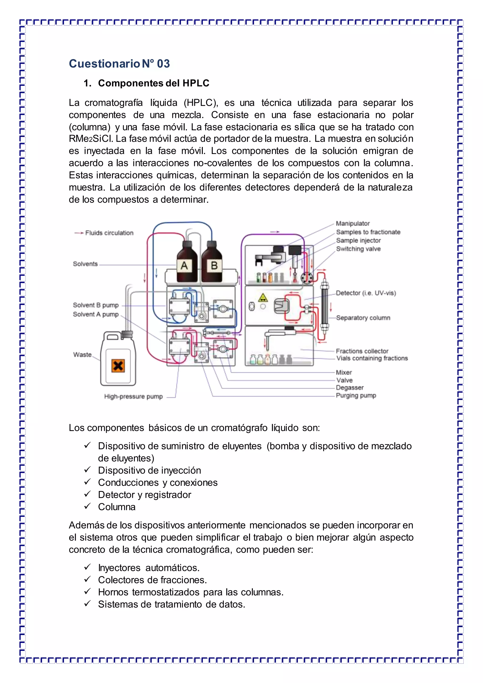 Componentes del HPLC | DOCX