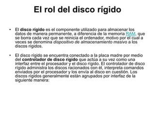 Componentes de un disco rígido | PPT