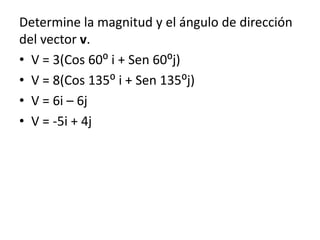 Componentes de un vector | PPTX