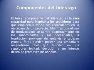 Componentes del liderazgo | PPTX
