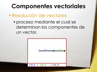 Componentes vectoriales | PPTX