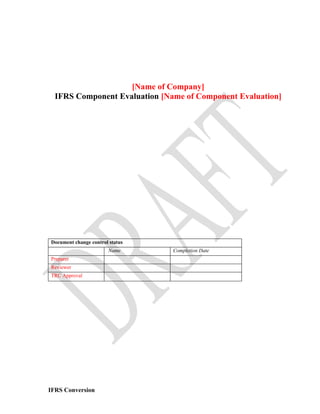 Component Evaluation Template April 2009 | PDF