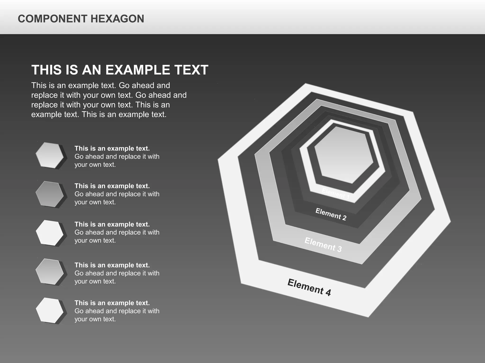 Component Hexagon Diagram | PPT