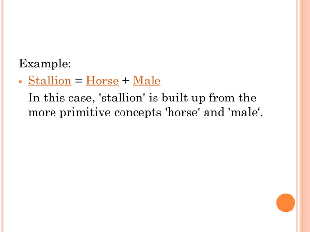 Componential analysis and semantic decomposition | PPT
