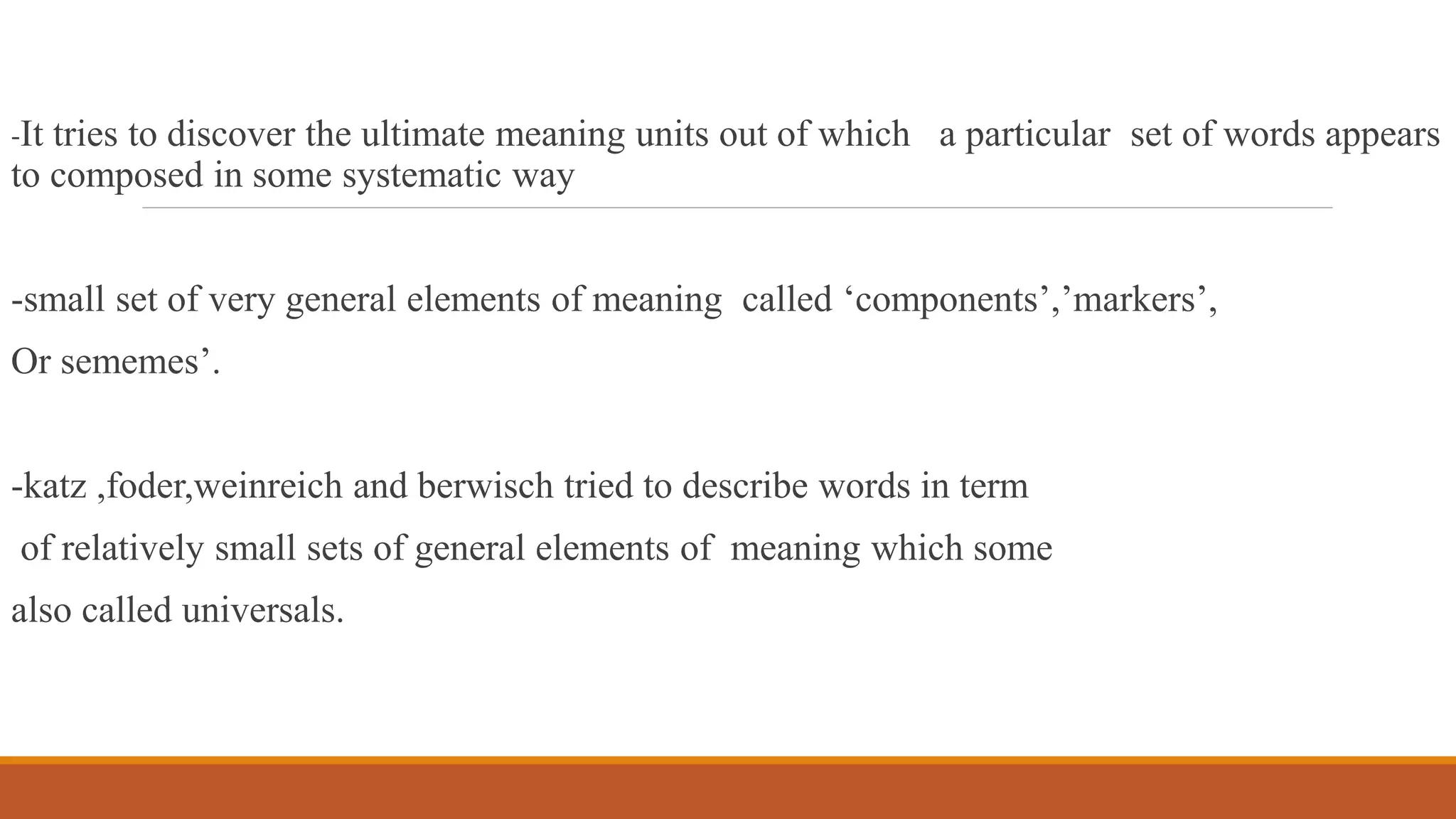 Componential analysis approach | PPTX