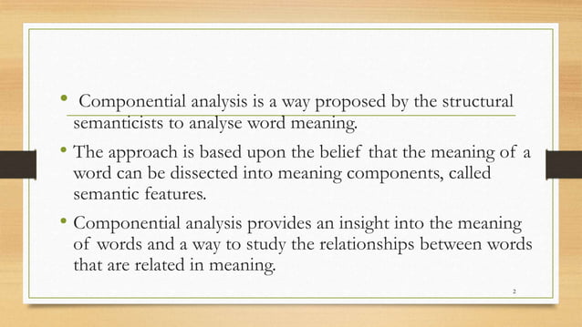 Componential Analysis of Meaning.pptx | Science