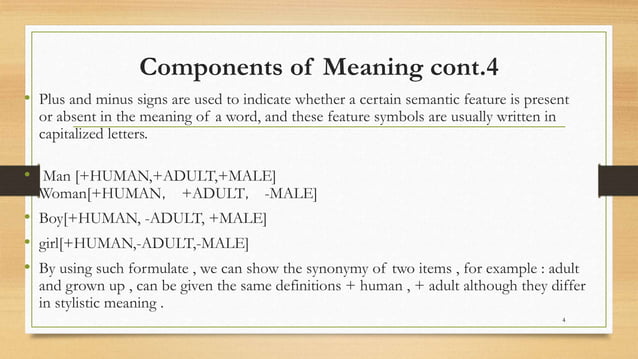 Componential Analysis of Meaning.pptx | Science