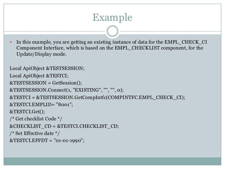 Component Interface 