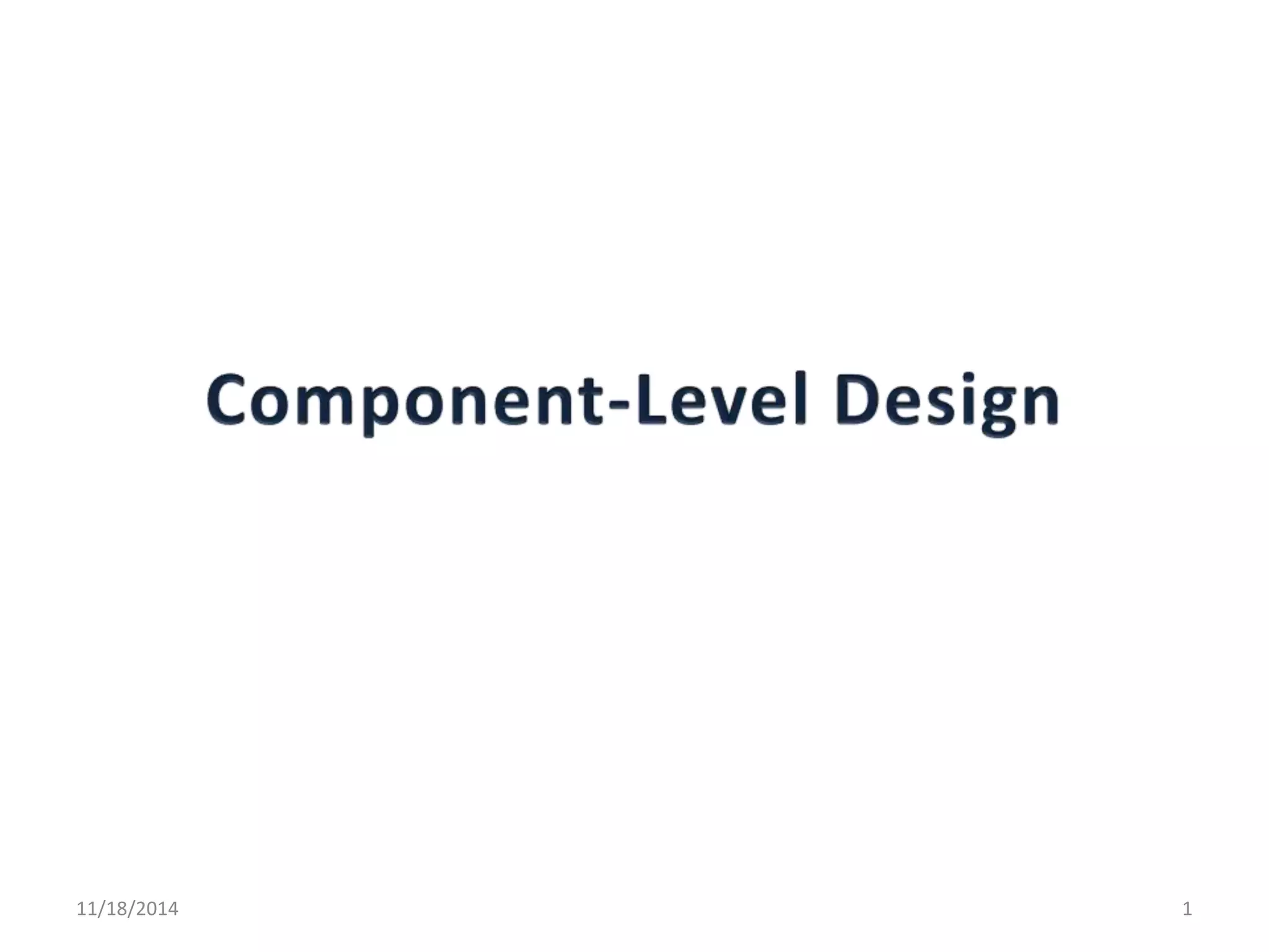 Component level design | PPTX