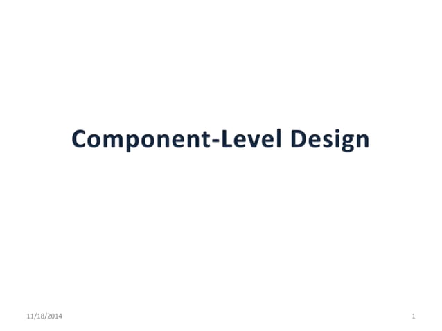 Component level design | PPT