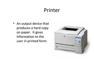 Components of computer | PPT