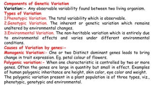Genetic Variation In Plants