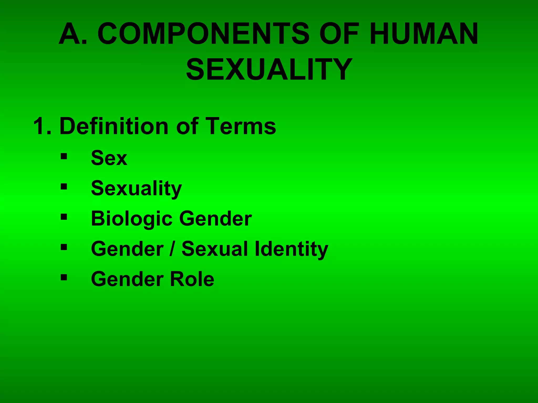 Components of Human Sexuality | PPT