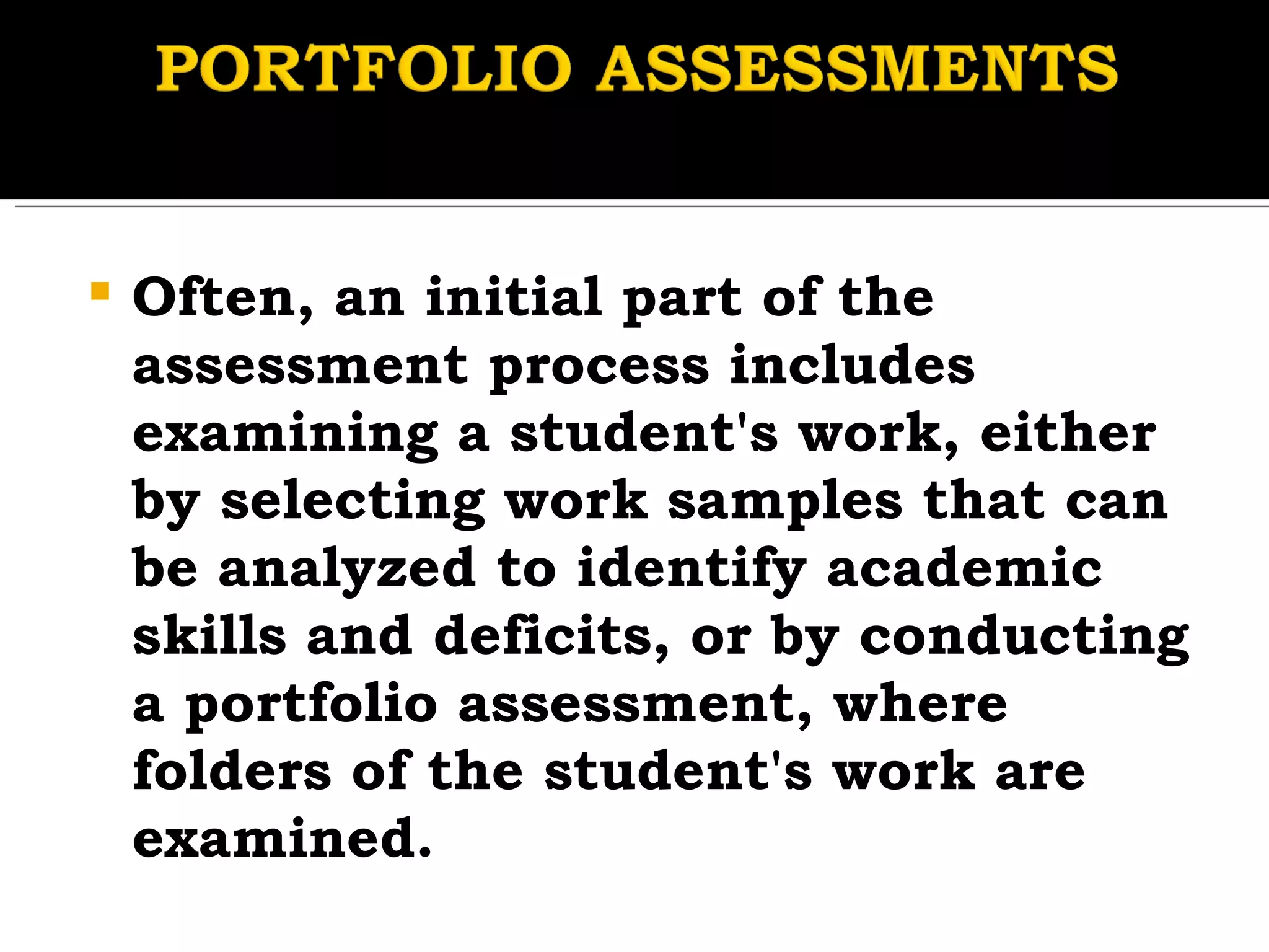 Components & Types of Assessment methods | PPT Components & Types of Assessment methods | PPT