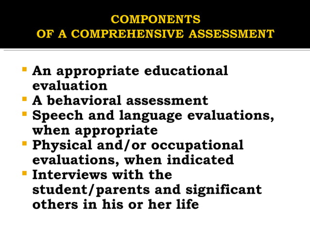 Components & Types of Assessment methods | PPT