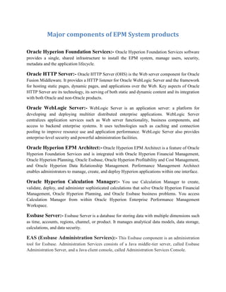 Hyperion Components and It`s work | DOCX