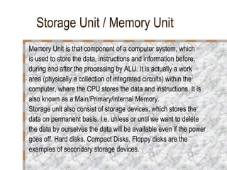 Components of-computer-2-1226486763942707-9 | PPT | Data Storage and ...