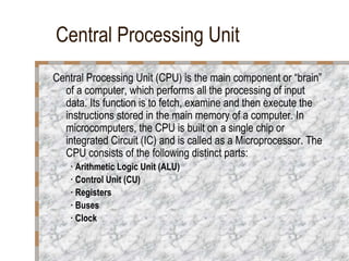 Components of-computer-2-1226486763942707-9 | PPT | Data Storage and ...