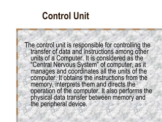 Components Of Computer unit-2 | PPT | Data Storage and Warehousing ...