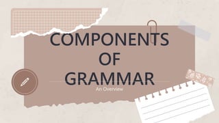 Components Of English Grammar: Basic English Grammar Rules – KFAI