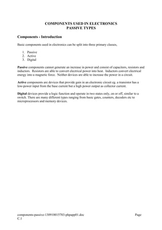 Components passive | DOC