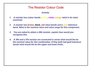 Components resistors | PPT | Physics | Science