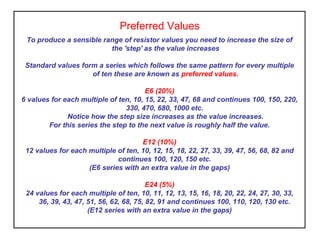 Components resistors | PPT | Physics | Science