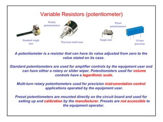 Components resistors | PPT | Physics | Science