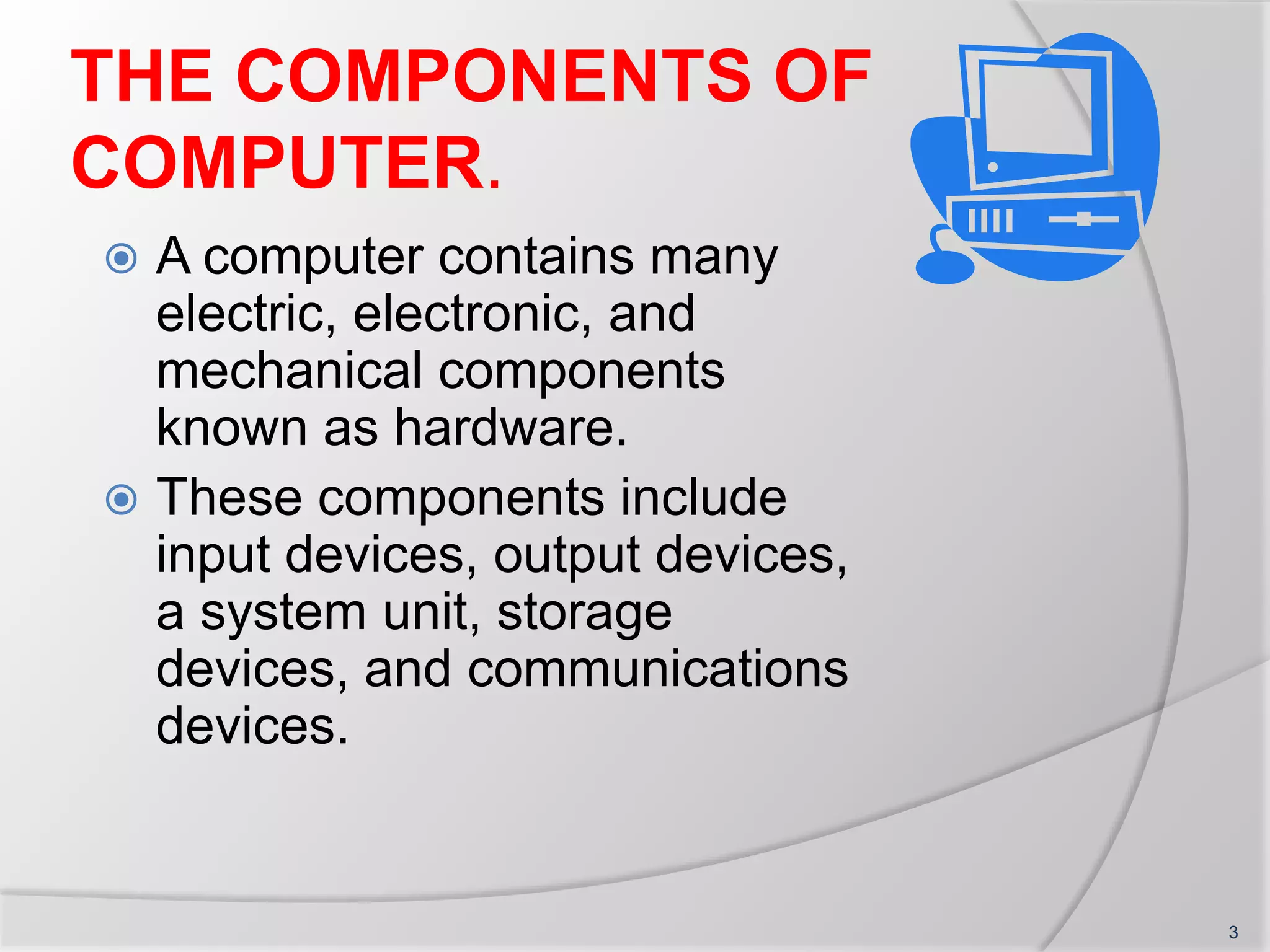 Components and categories of computer | PPTX