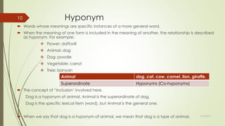 Components and contrasts of meaning | PPTX