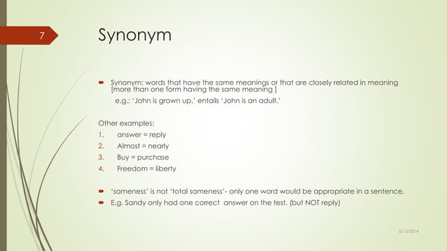 Components and contrasts of meaning | PPTX