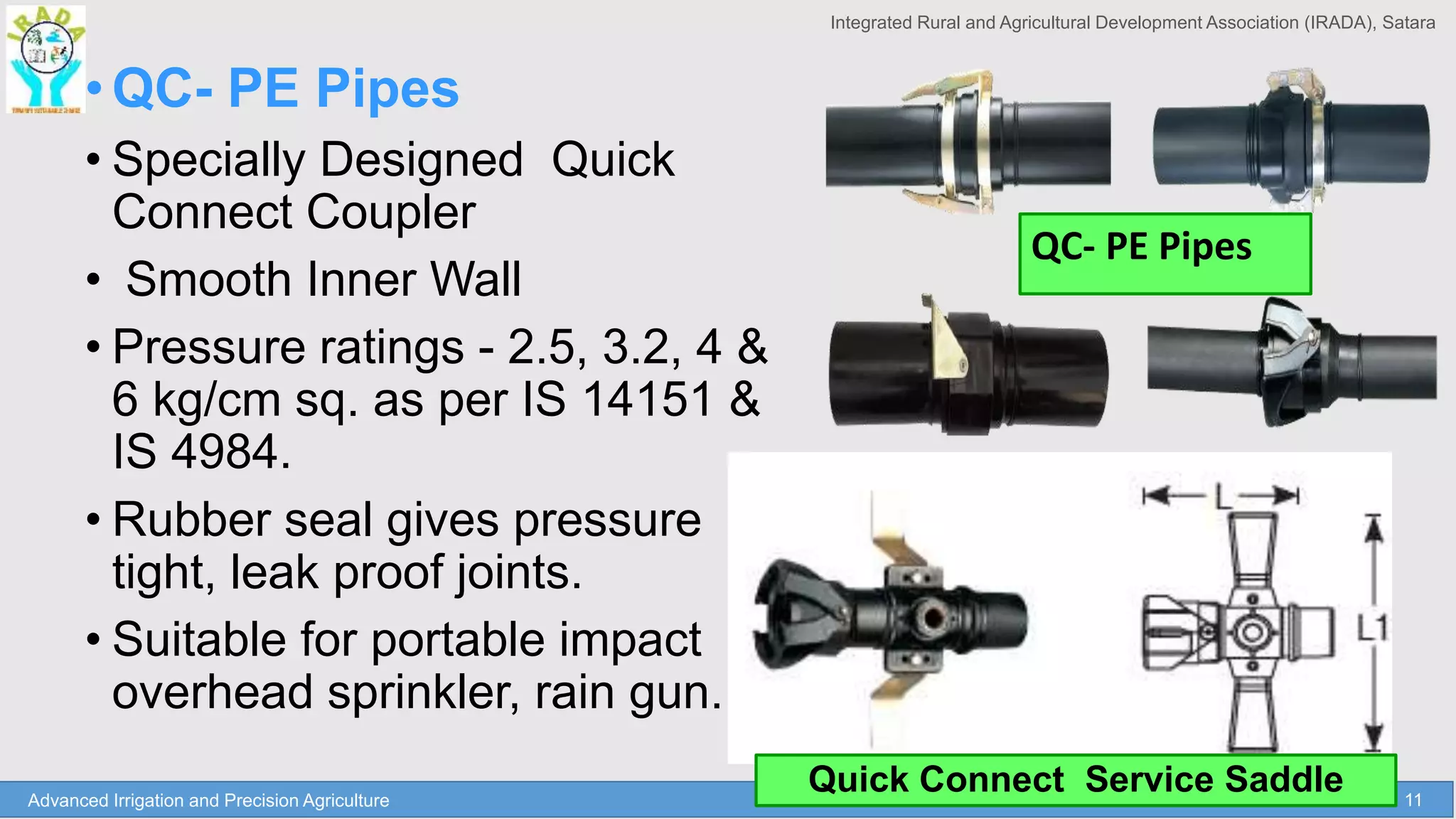 Components and fittings of sprinkler irrigation system | PPTX
