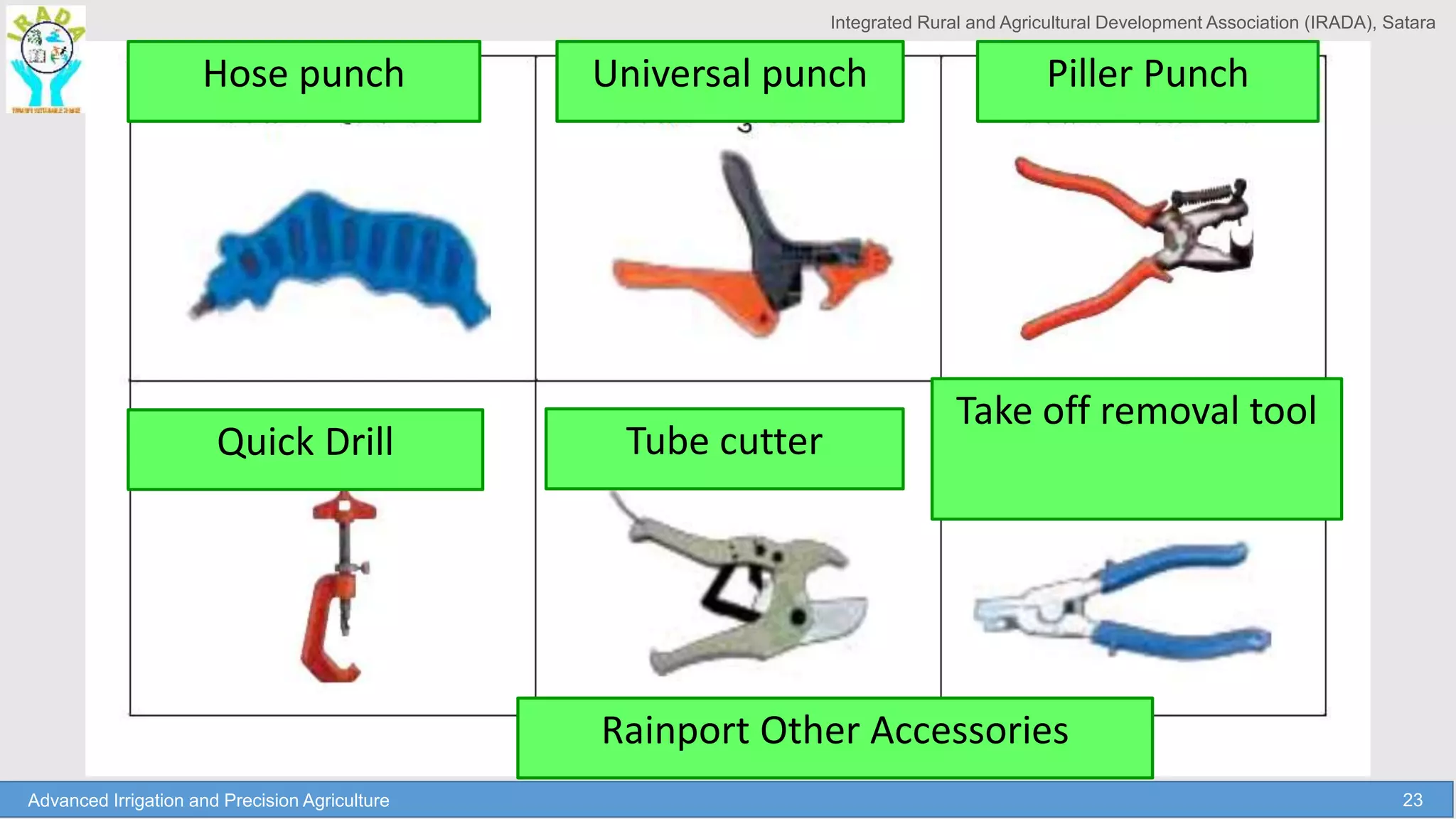 Components and fittings of sprinkler irrigation system | PPTX