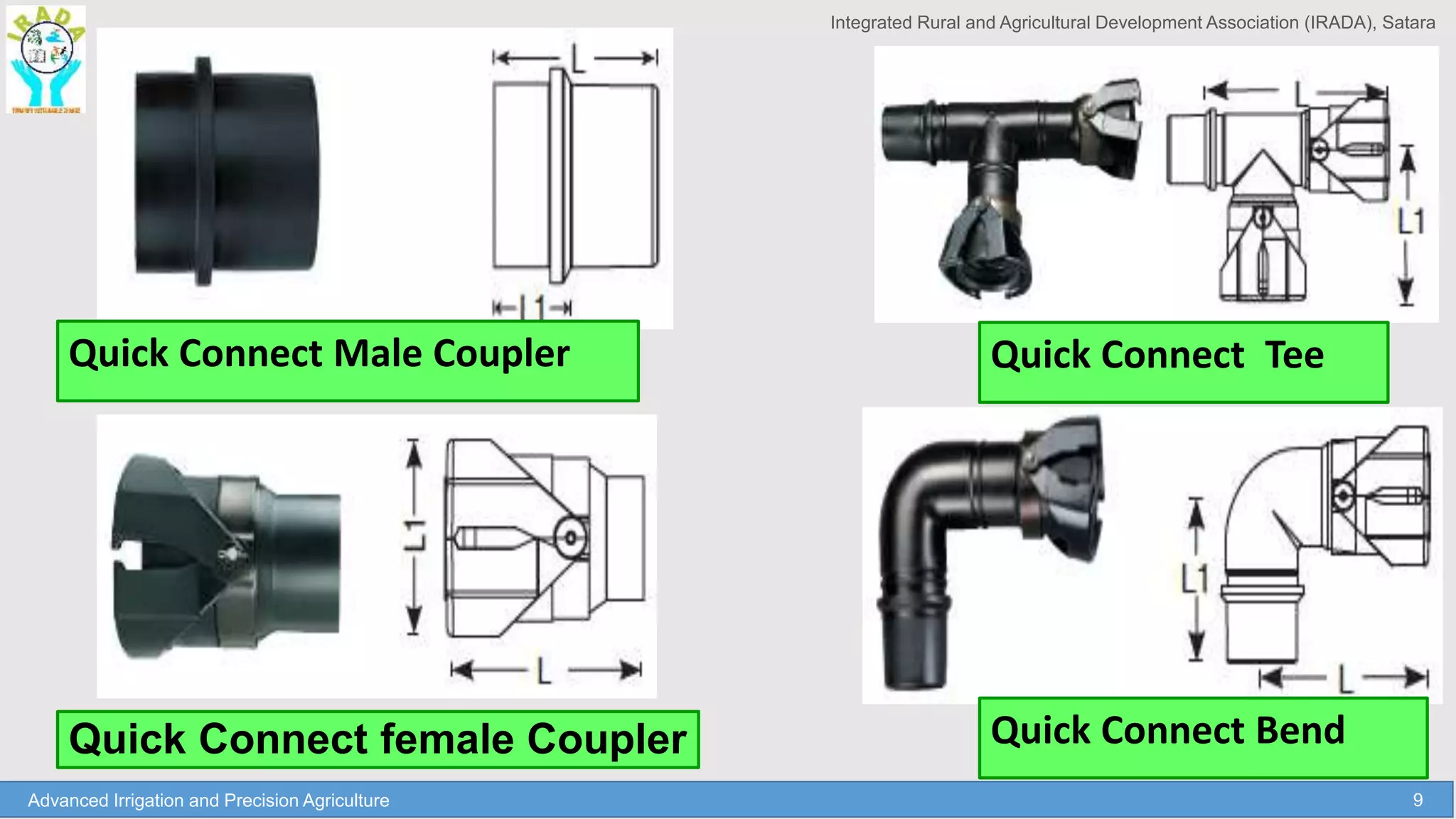 Components and fittings of sprinkler irrigation system | PPTX