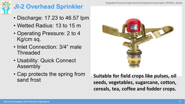 Components and fittings of sprinkler irrigation system | PPTX ...