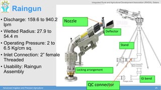 Components and fittings of sprinkler irrigation system | PPTX