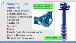 Components and fittings of sprinkler irrigation system | PPTX