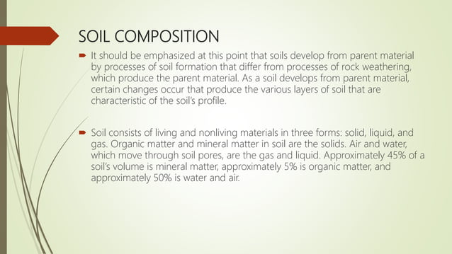 Components and properties of soil | PPTX | Gardening | Home & Garden