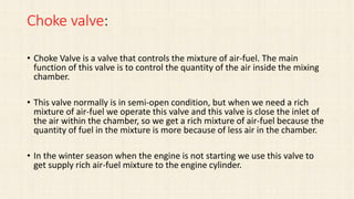 Components and working of carburettor | PPTX