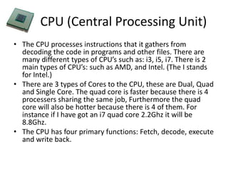 Components Cole Unit 3 | PPTX