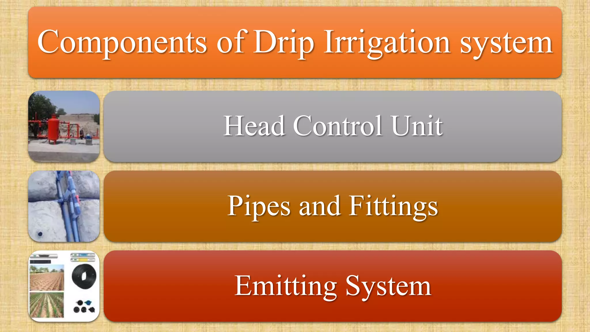 Components of Drip Irrigation System | PPTX