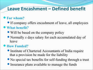 Components of employee benefits | PPT
