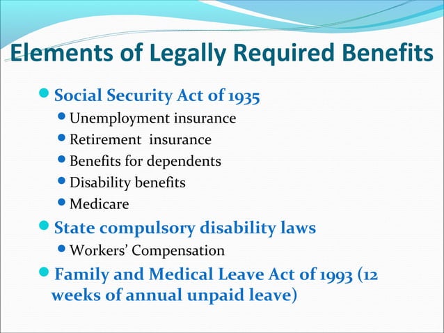 Components of employee benefits | PPT | Government Support and Welfare ...
