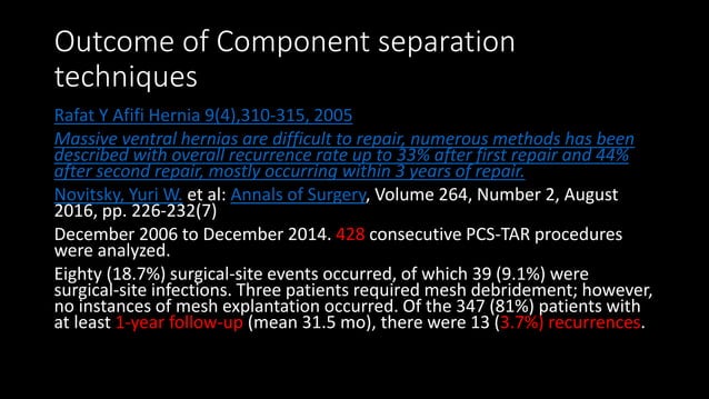 Component separation for ventral hernias prof. ahm shamsul alam | PPTX | Death, Injury, or ...