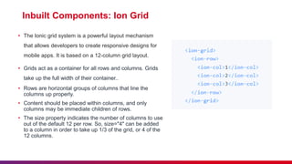 Components in Ionic Presentation (FrontEnd) | PPT